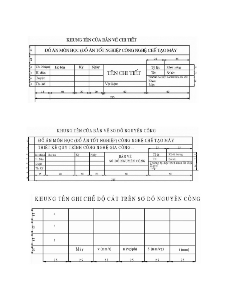 Khung Tên Bản Vẽ | PDF
