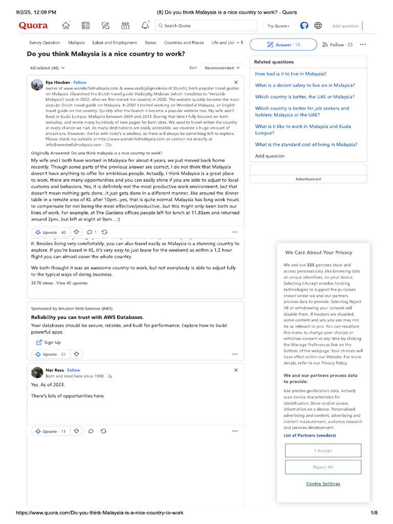 Do You Think Malaysia is a Nice Country to Work_ - Quora | PDF