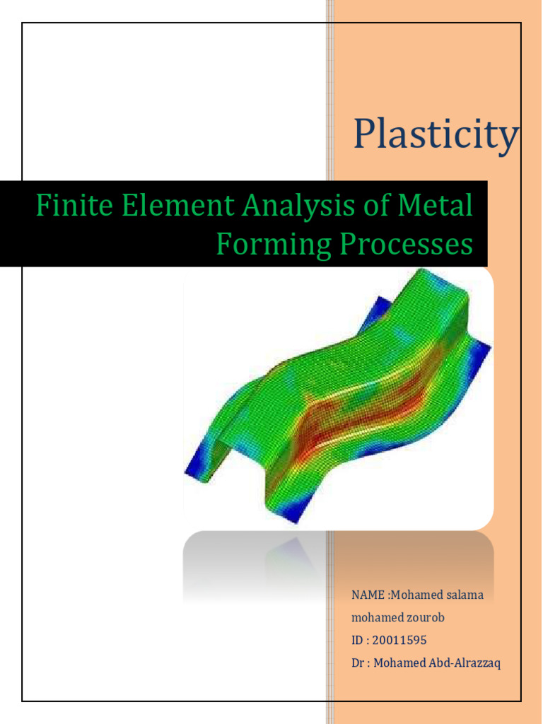 Finite Element Analysis of Metal Forming Processes | PDF | Finite ...