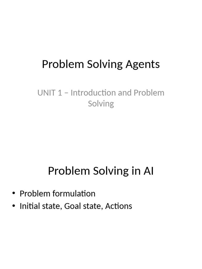 UNIT1 PPT3 Problem Solving | PDF