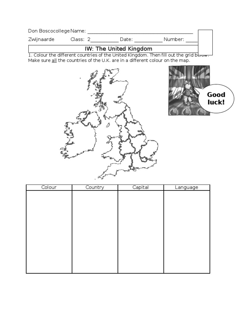 Worksheet The UK | PDF