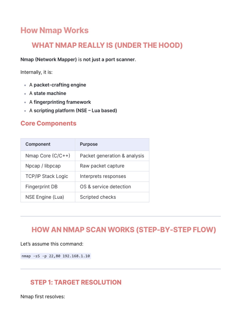 How Nmap Works | PDF | Transmission Control Protocol | Networking Standards