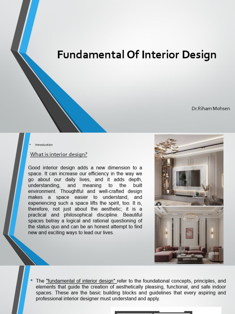 Fundamentals of Interior Design Lec1 | PDF | Space | Interior Design