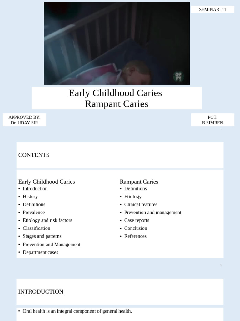 ECC and Rampant Caries | PDF | Tooth Enamel | Dentistry