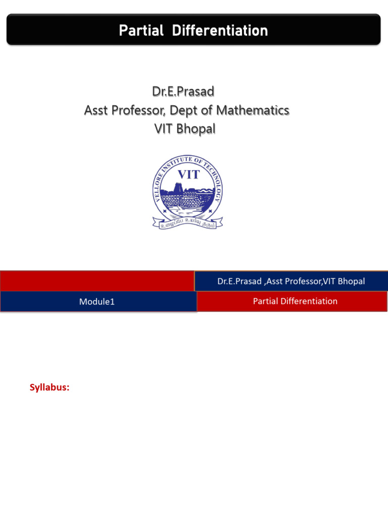 CLT Unit1 Partial Differentiation Std | PDF | Derivative | Function ...