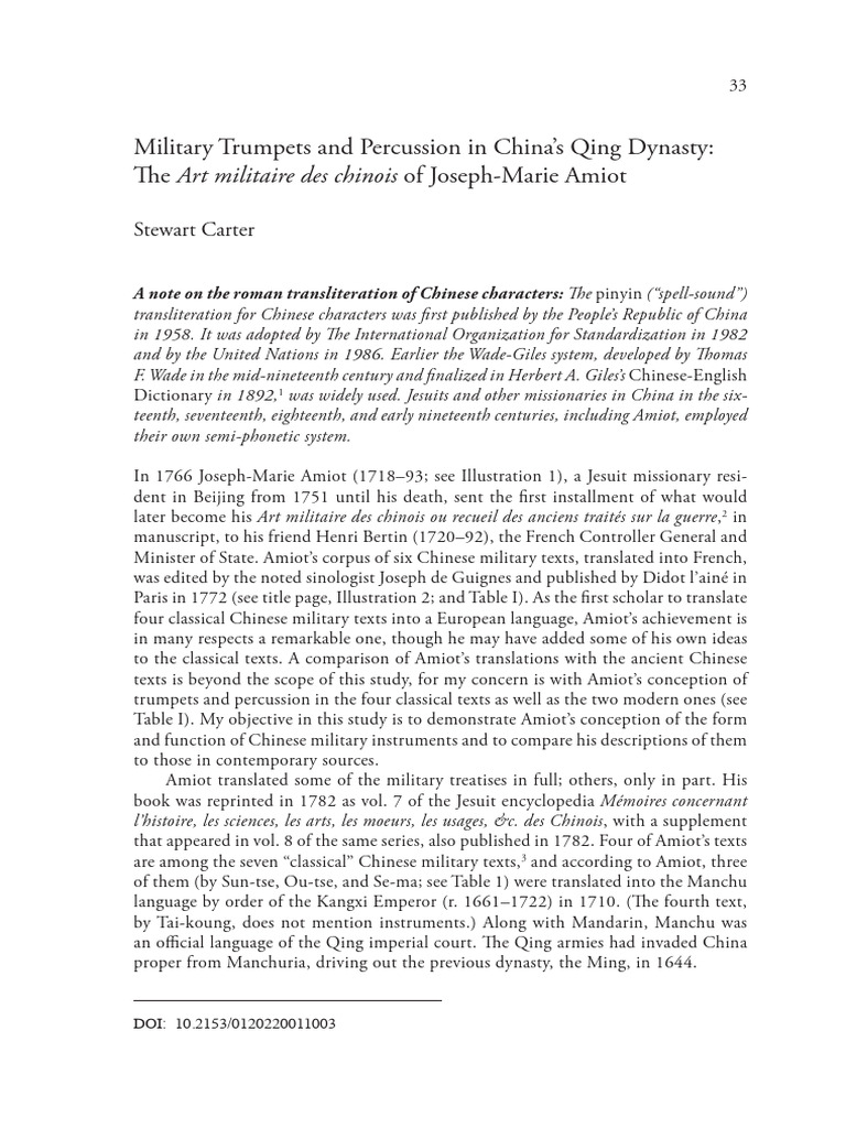 Military Trumpets and Percussion in China's Qimg Dynasty | PDF | Qing ...