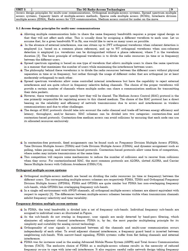 5G Multi-User Access Technologies | PDF | Channel Access Method ...