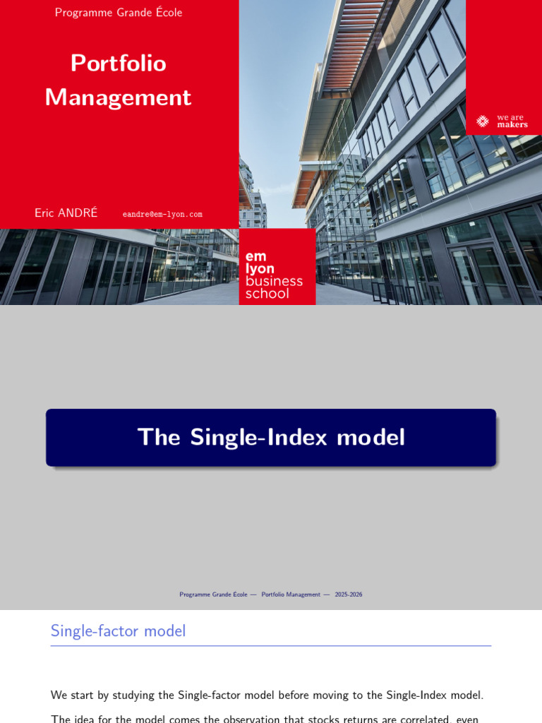 5AXF27_s4_Single Index | PDF | Beta (Finance) | Variance