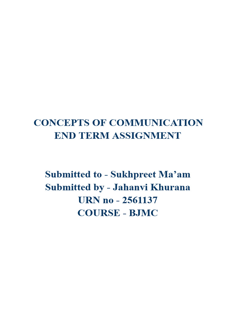Concepts of Communication | PDF | Communication | Conversation