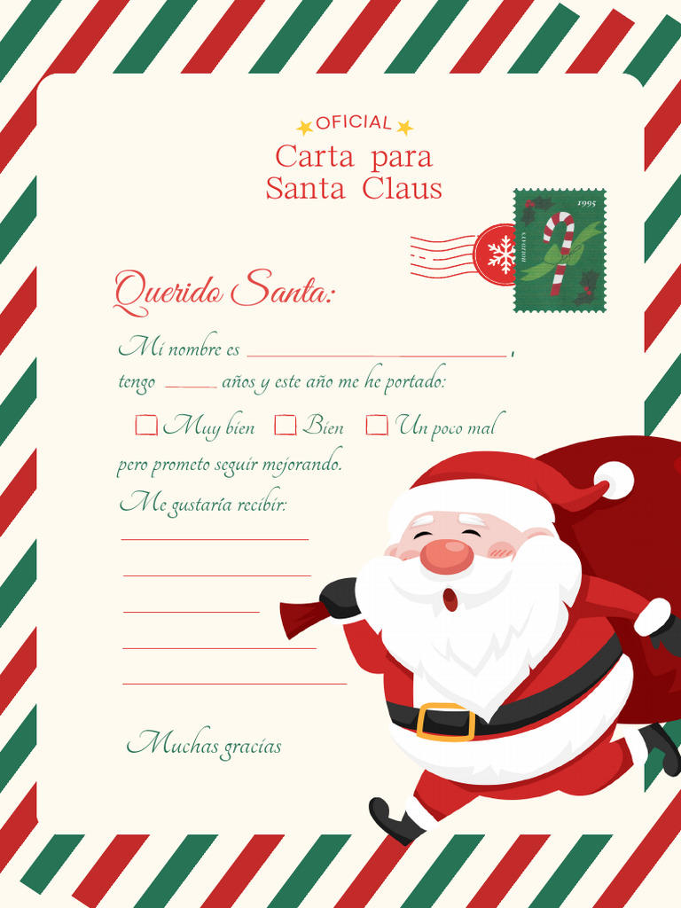 Carta a Santa Claus para Navidad | PDF