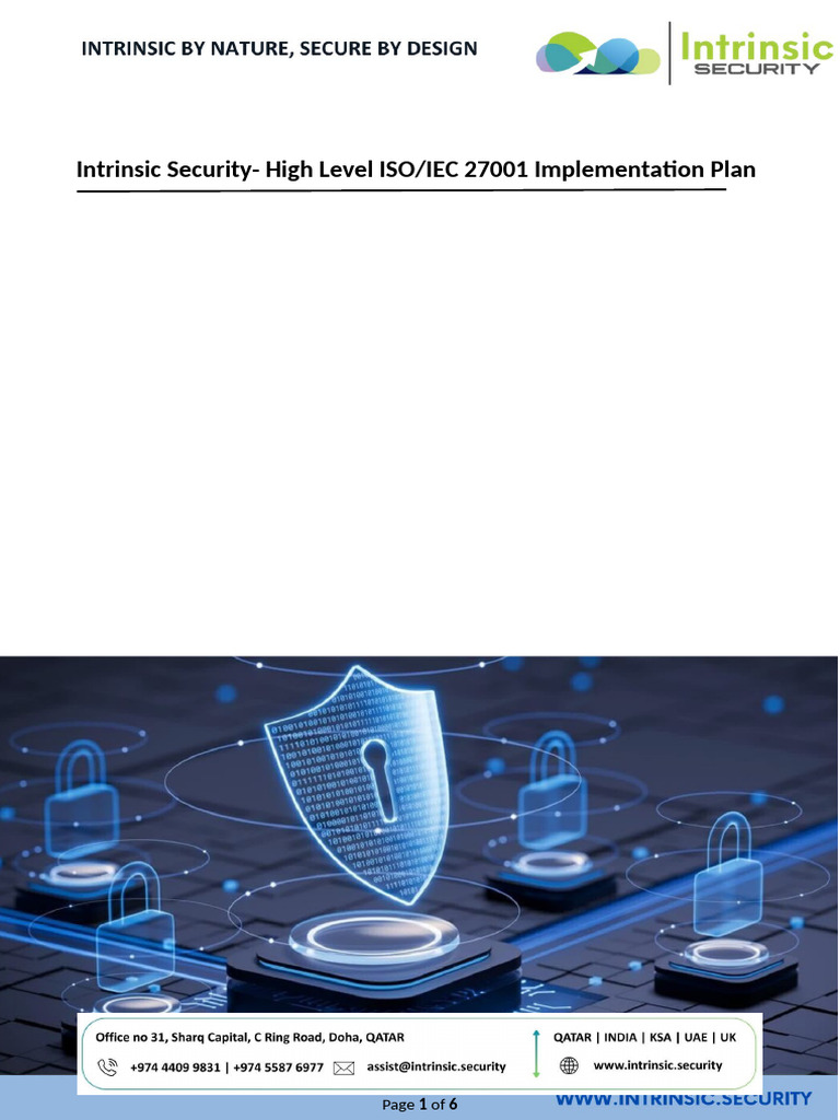 ISMS Implemntation-High Level Plan-R1 | PDF | Business