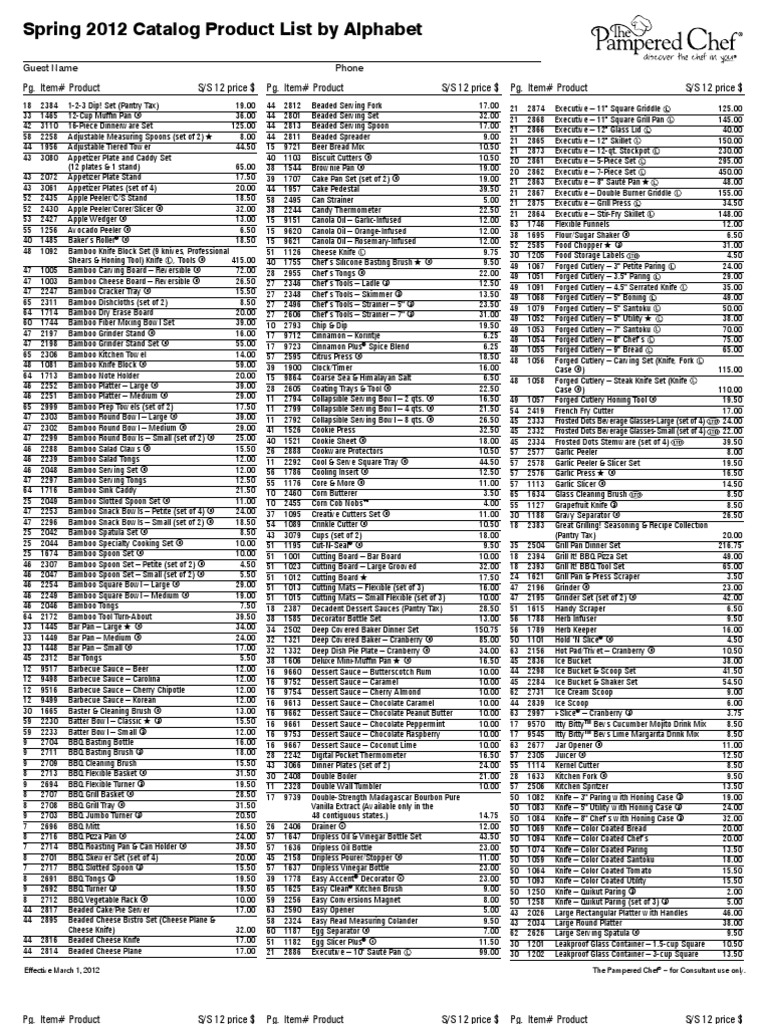 Product List | PDF