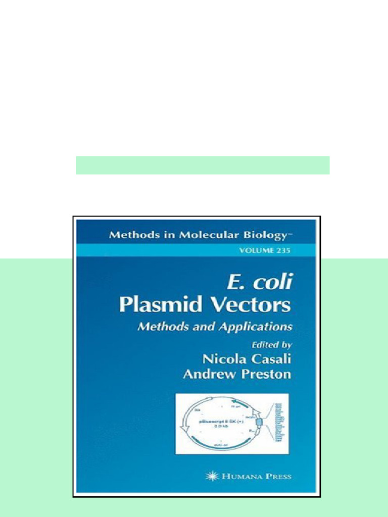 (Ebook) E. coli Plasmid Vectors. Methods and Applications by Nicola ...