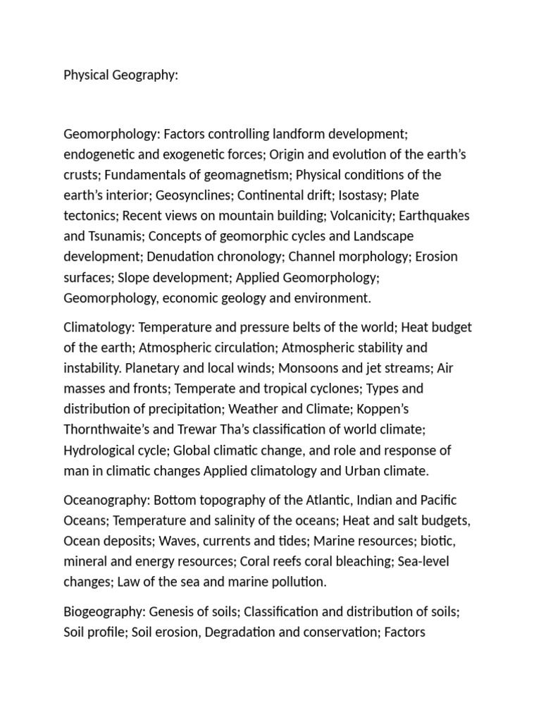 Physical Geography | PDF | Natural Environment | Geomorphology