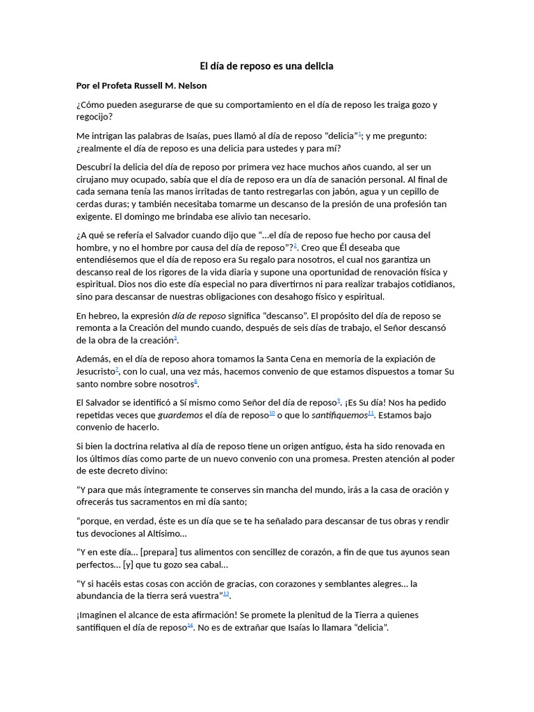 La Delicia del Día de Reposo | PDF | Shabat