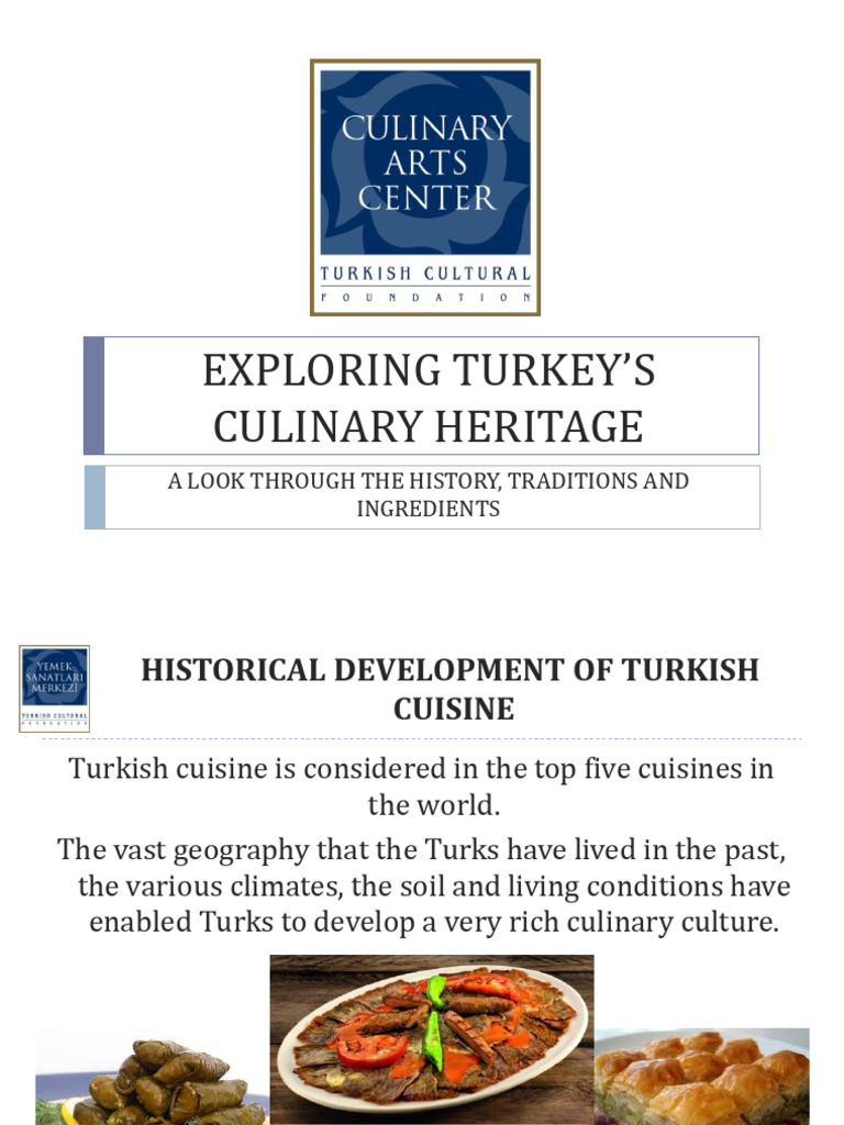 EXPLORING TURKEY'S CULINARY HERITAGE - For the web RVSD | PDF | Turkish ...
