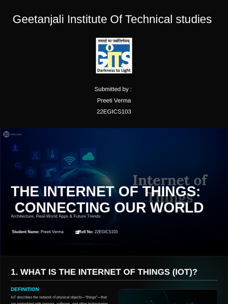 Presentation Pradhum 7th Sem | PDF | Internet Of Things | Cyberspace