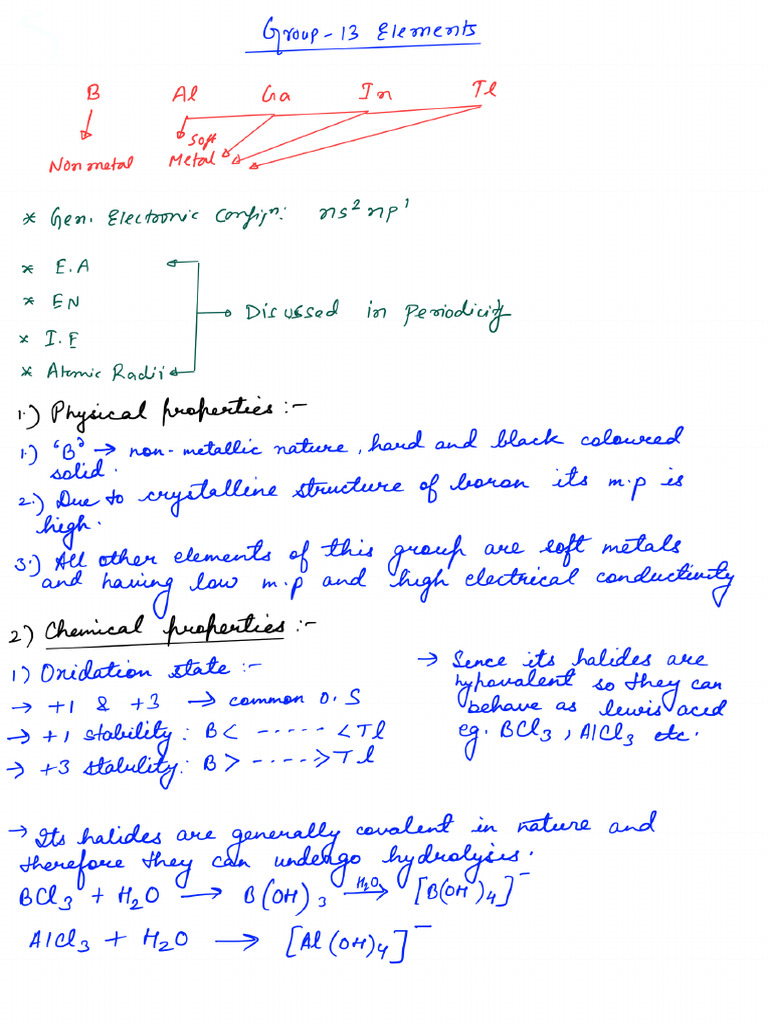 Group 13 Elements | PDF