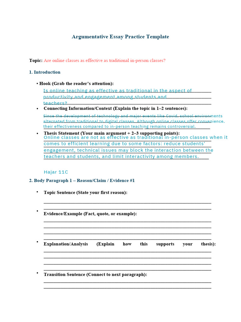Argumentative Essay Practice Template.pdf 20251221 154128 0000 | PDF ...