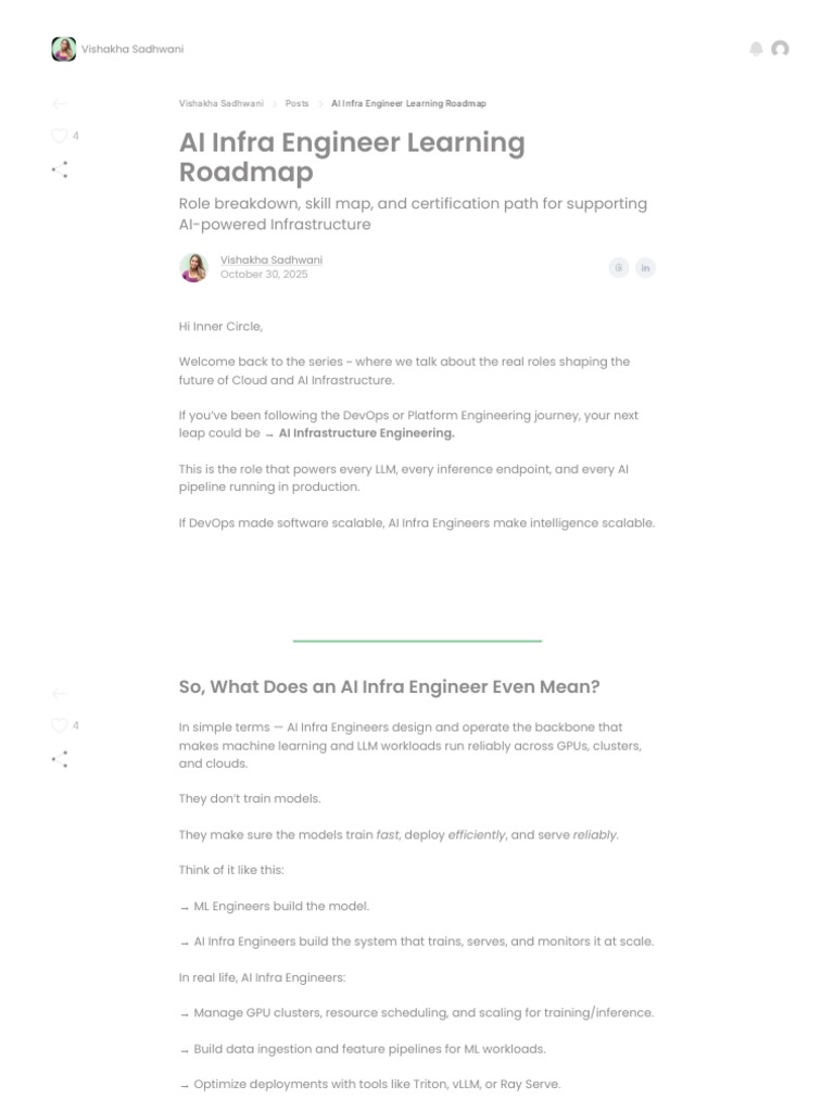 AI Infrastructure Engineer Roadmap | PDF | Cloud Computing | Artificial ...