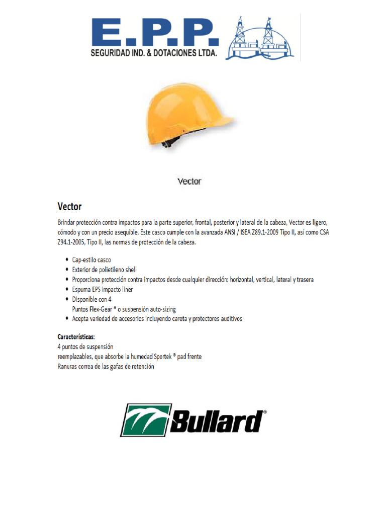 Casco Vector Bullard | PDF