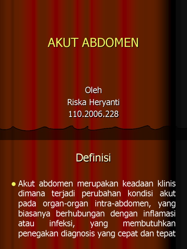 Akut Abdomen Power Point | PDF