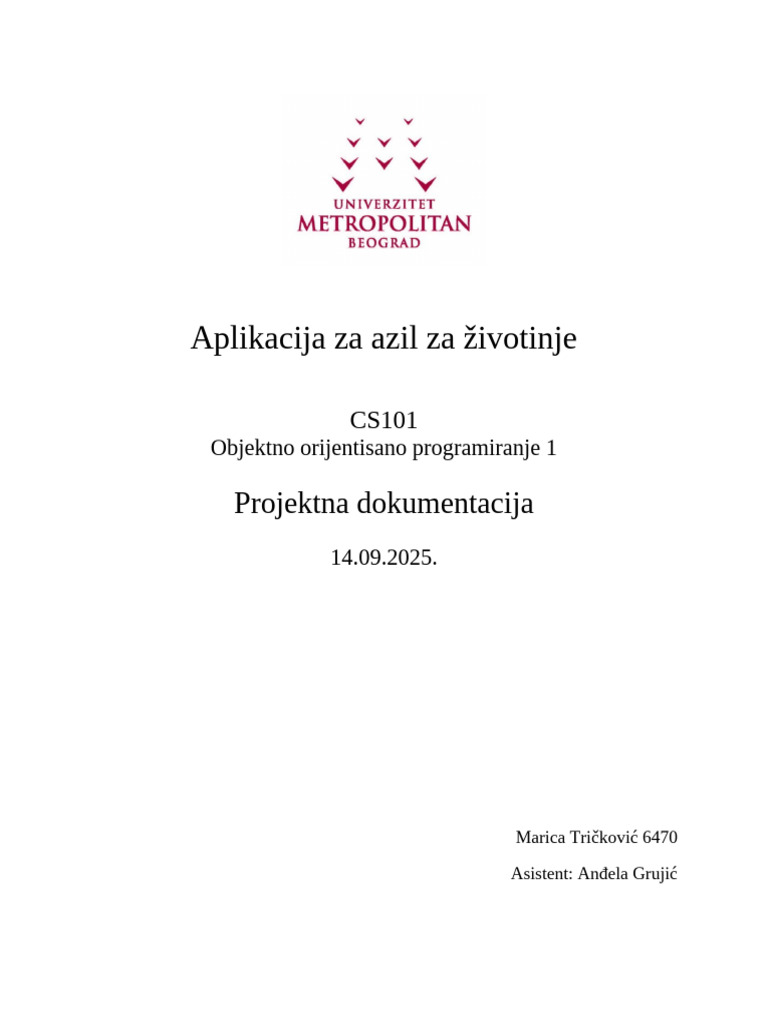 CS101 PZ 6470 Dokumentacija | PDF