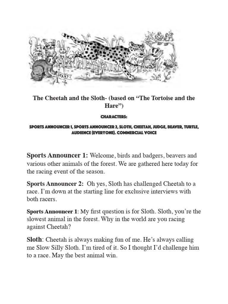 The Cheetah and The Sloth New | PDF