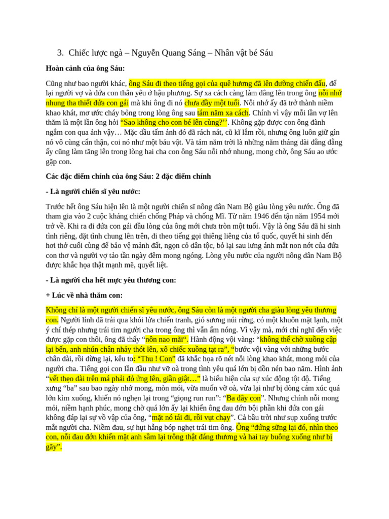 Truyện_ Phân Tích Nhân Vật_ Ông Sáu_ Chiếc Lược Ngà_ Nguyễn Quang Sáng ...