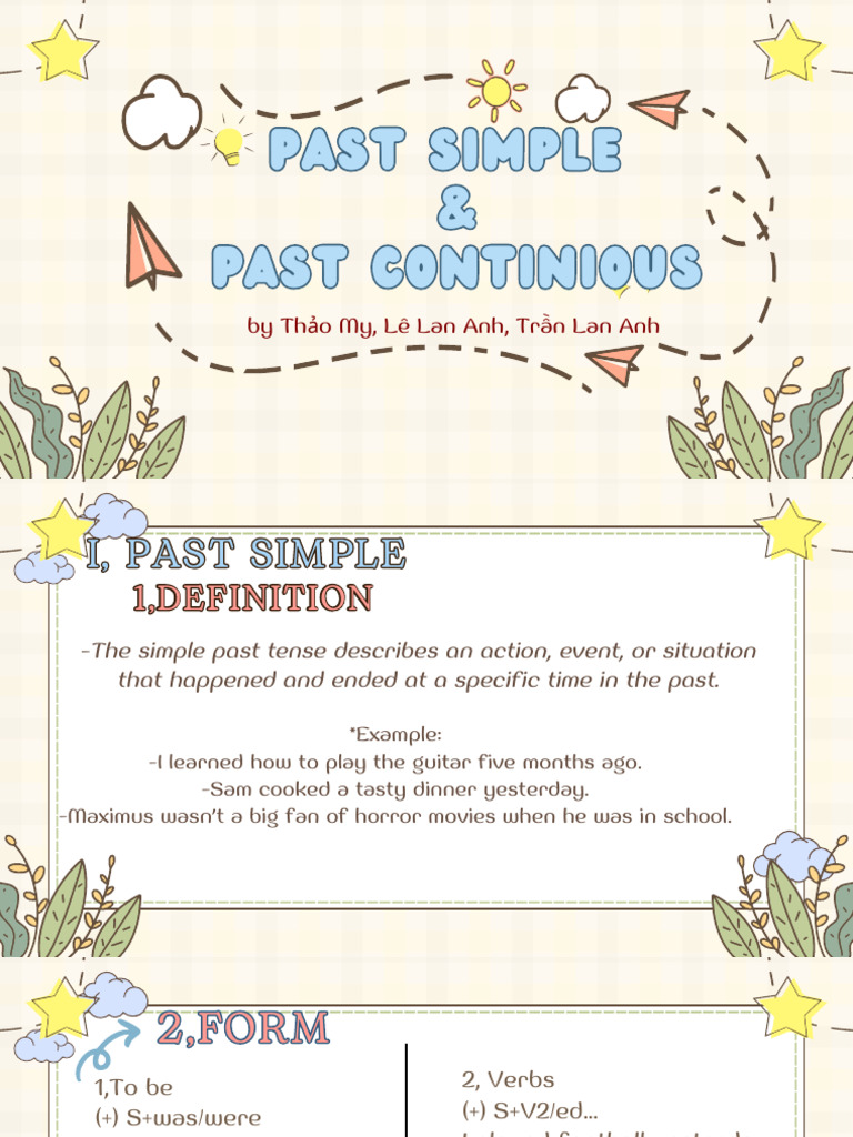 Past Simple&Past Continious | PDF | Grammatical Tense | Languages