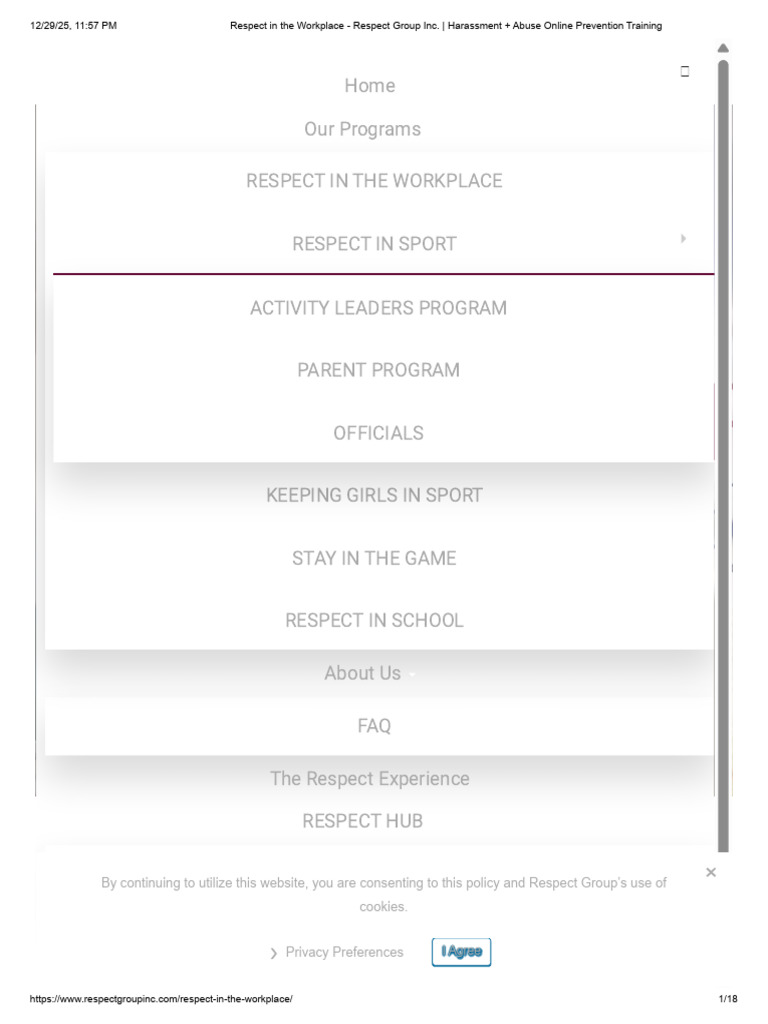Respect in The Workplace - Respect Group Inc. - Harassment + Abuse ...