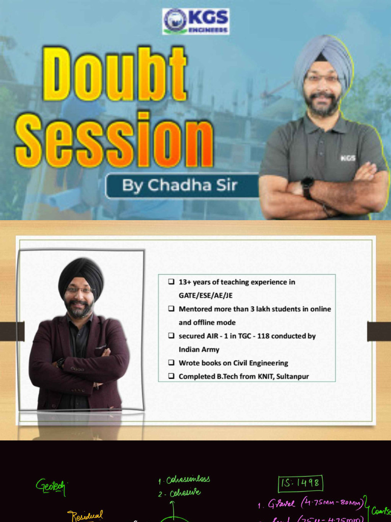Geotech Doubt Session (Part-1)_8957507231 | PDF