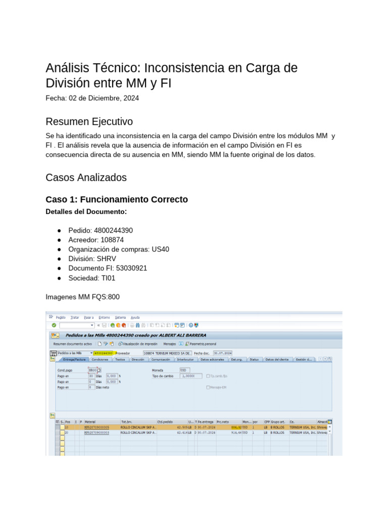 Fletes Outbound SHV - Campo División_Bus Area SHRV | PDF | Informática