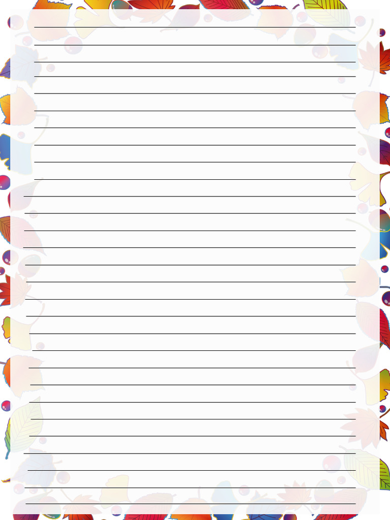 Leaves Fall Frame Stationery Paper (5) | PDF