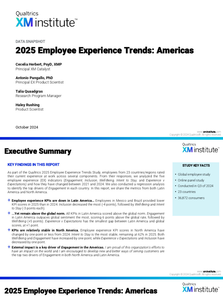 2025 Employee Experience Trends Report | PDF | Performance Indicator ...