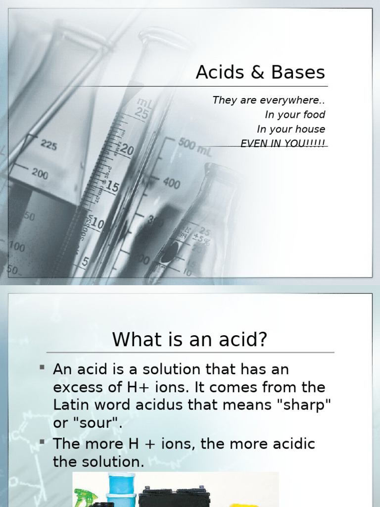Acids and Bases | PDF | Acid | Ph