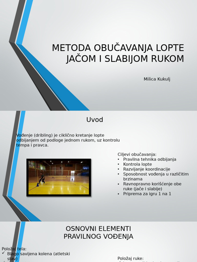 Metoda Obučavanja Lopte Jačom i Slabijom Rukom - Copy | PDF