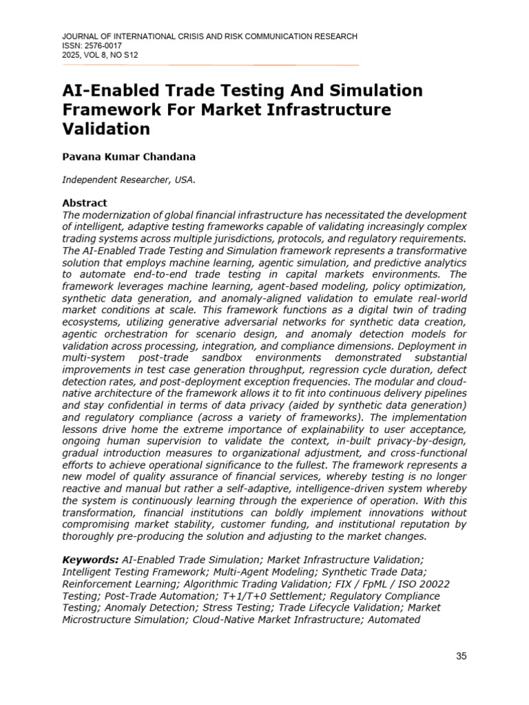 AI Trade Testing Framework for Validation | PDF | Artificial ...