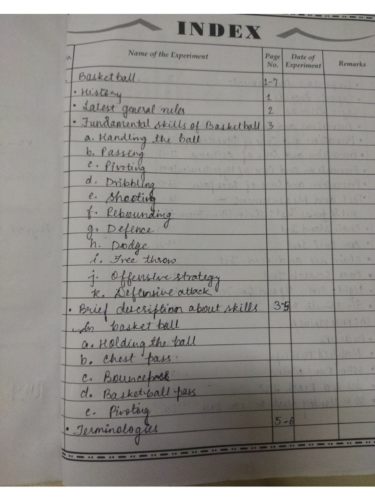 Physical Education Class 12 Record | PDF