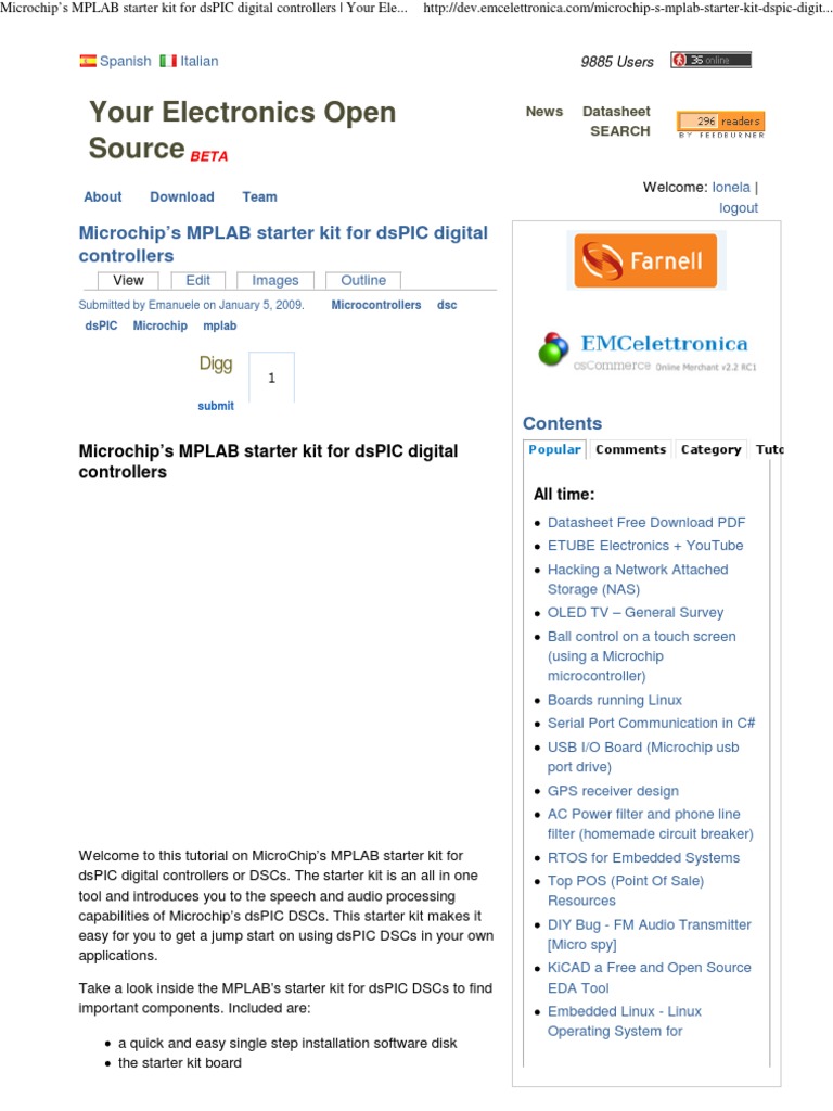 Microchip's MPLAB Starter Kit For DsPIC Digital Controllers - .. | PDF ...