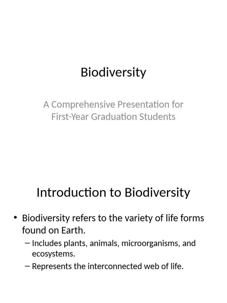 Complete Biodiversity Presentation | PDF
