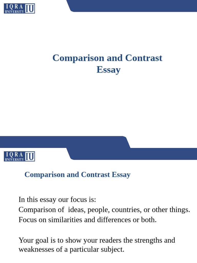 Compare and Contrast | PDF