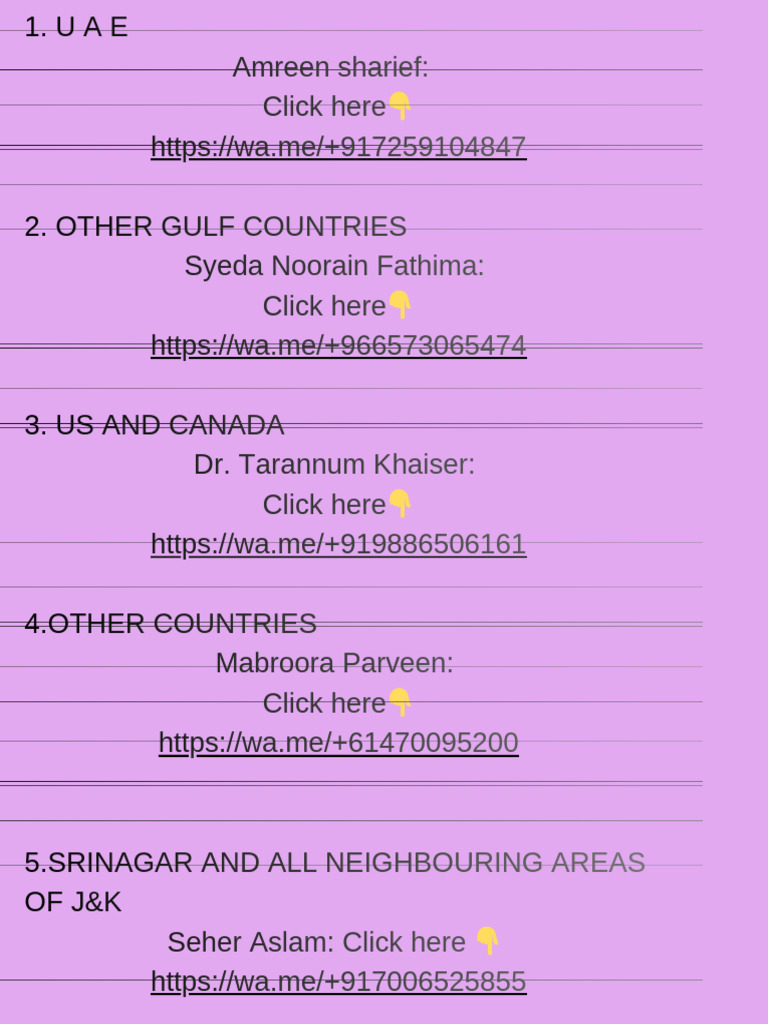U A E Amreen Sharief Httpswa - Me 91 72591 04847 2. Other Gulf ...