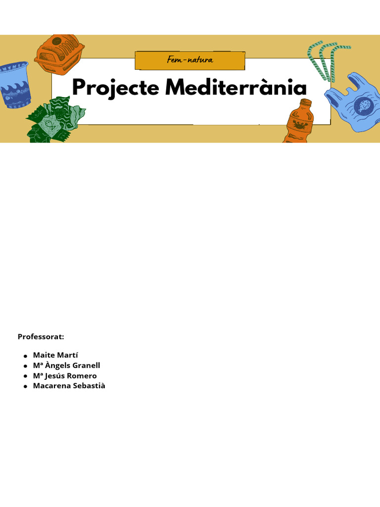 Projecte Mediterrània 25-26 30 setembre | PDF