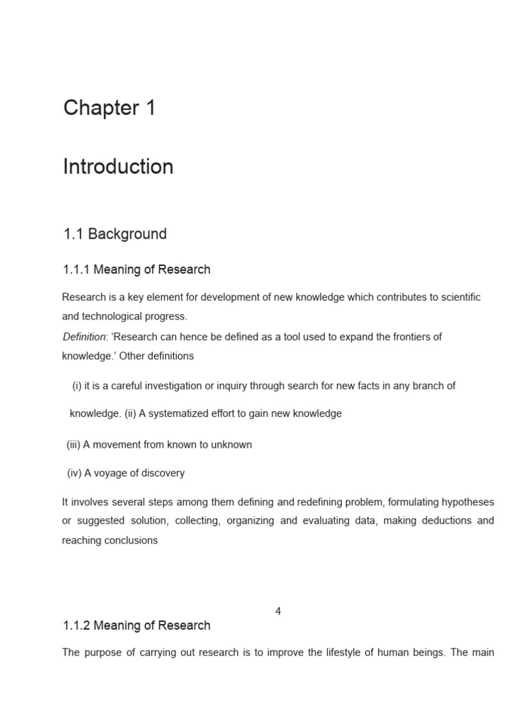 Research Methodology Chapter 1 | PDF | Methodology | Scientific Method