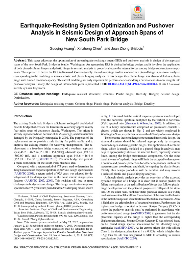 Earthquake-Resisting System for Bridges | PDF | Mechanical Engineering ...
