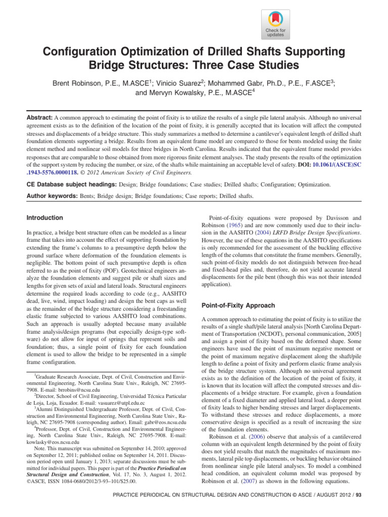 Robinson Et Al 2011 Configuration Optimization of Drilled Shafts ...