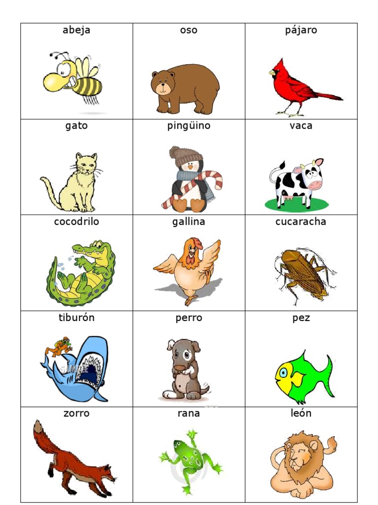 Juego de memoria con animales imprimible | PDF