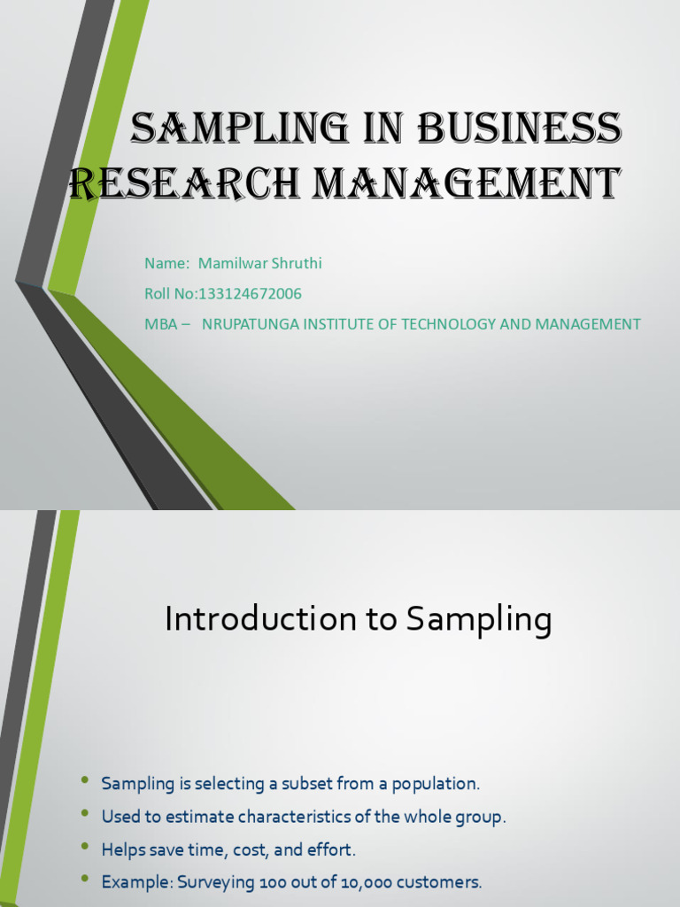 Essential Guide to Business Sampling Techniques | PDF