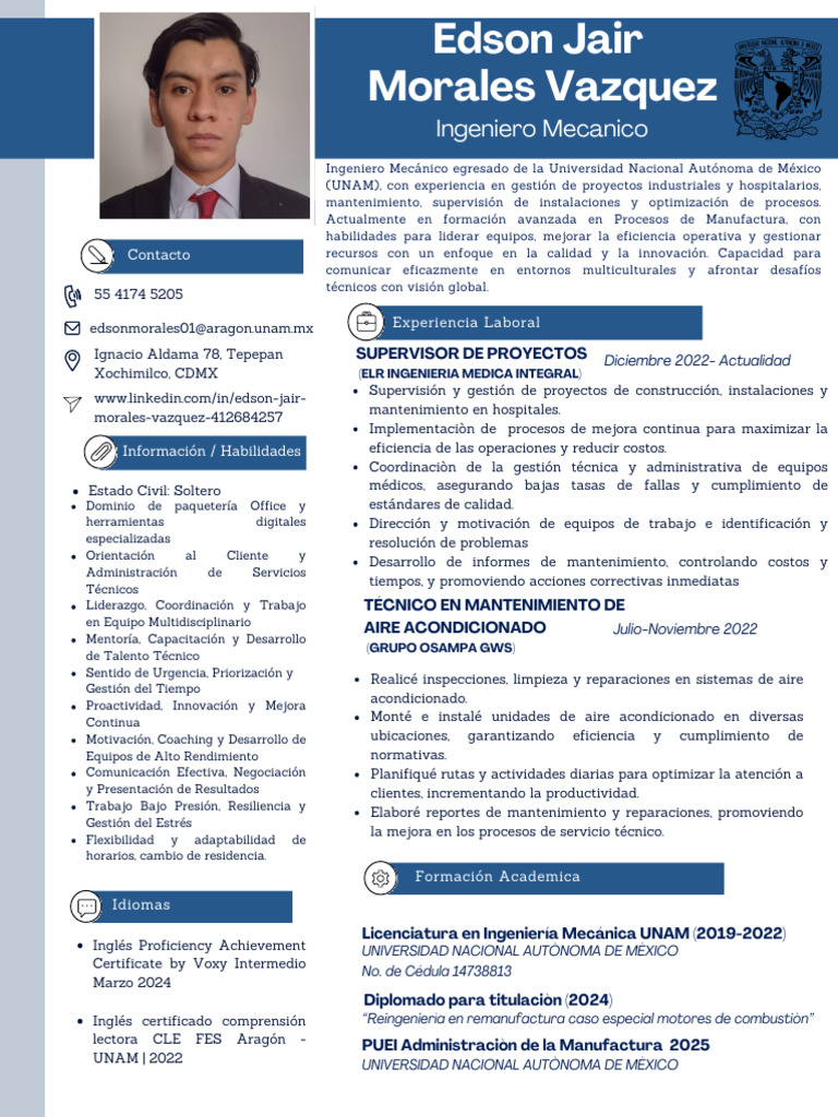 Resume Edson Morales (2) | PDF | Lean Manufacturing | Producción y ...